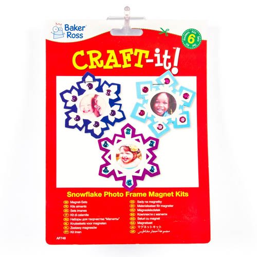 Baker Ross - Snowflake Photo Frame Kit - Pack of 6 | Jomla.ae
