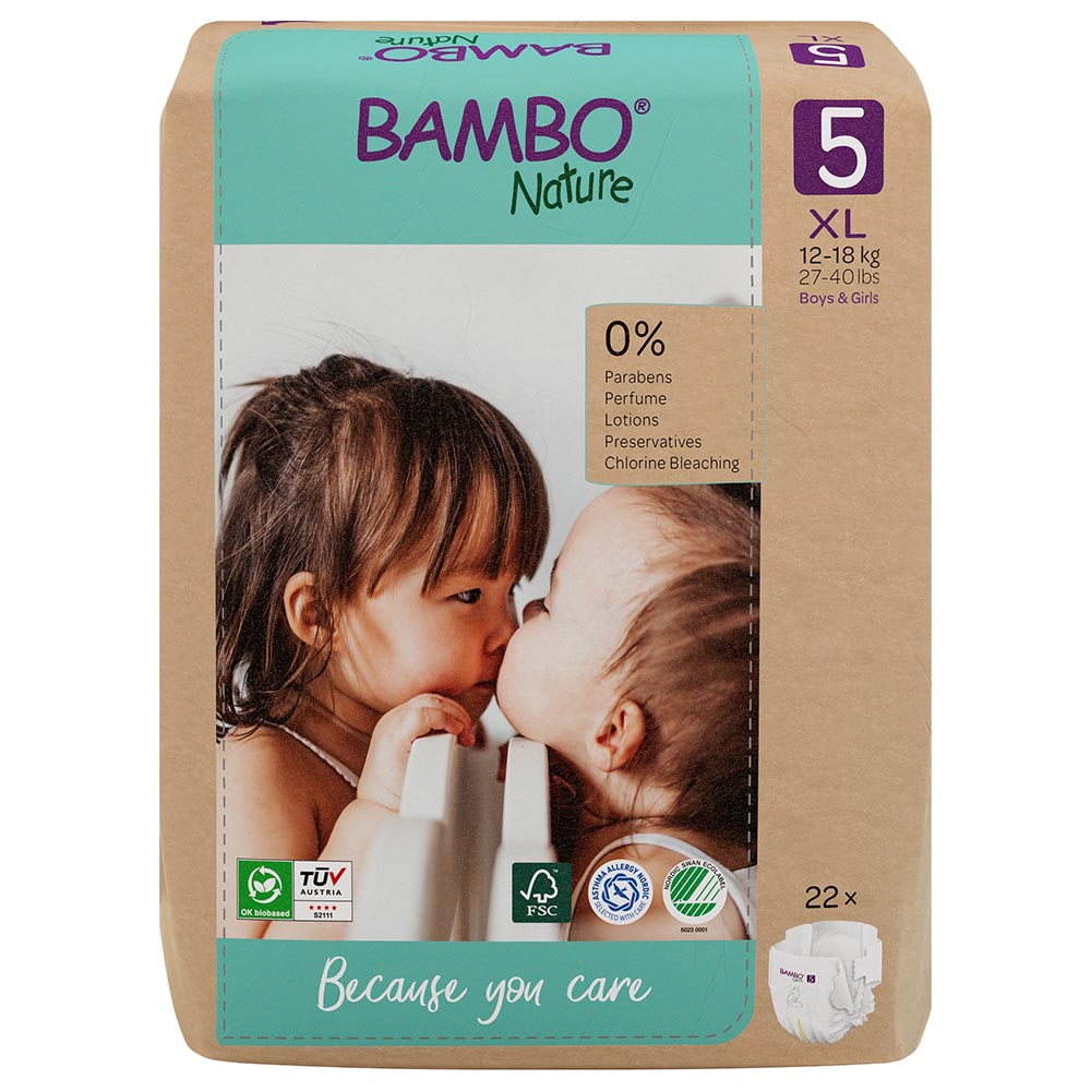 Order Bambo Nature Eco-Friendly Diapers Paper Bag, Size5,12-18 kg (22 ...