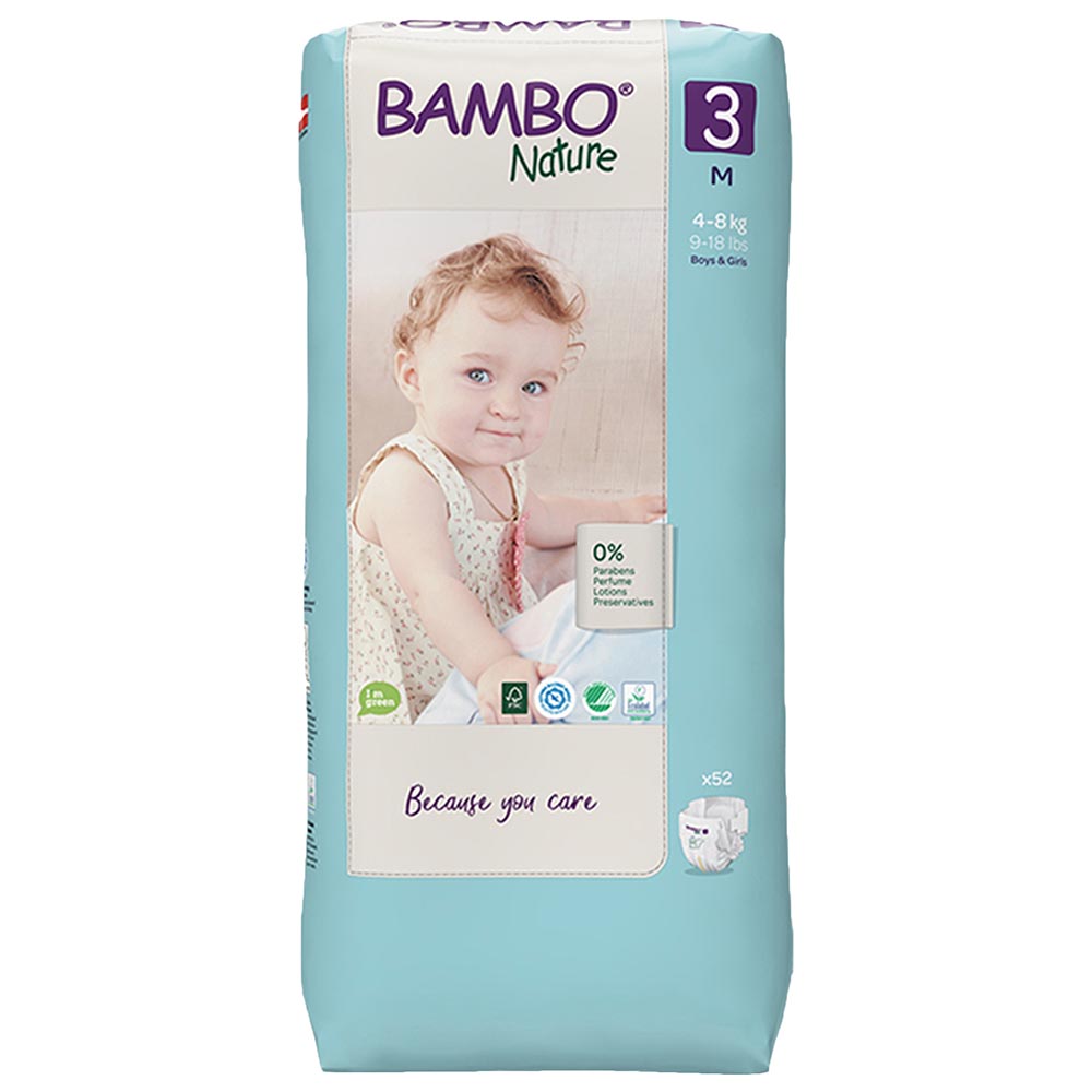 Order Bambo Nature - Eco-Friendly Diapers, Size 3, 4-8kg 52 Count Now ...