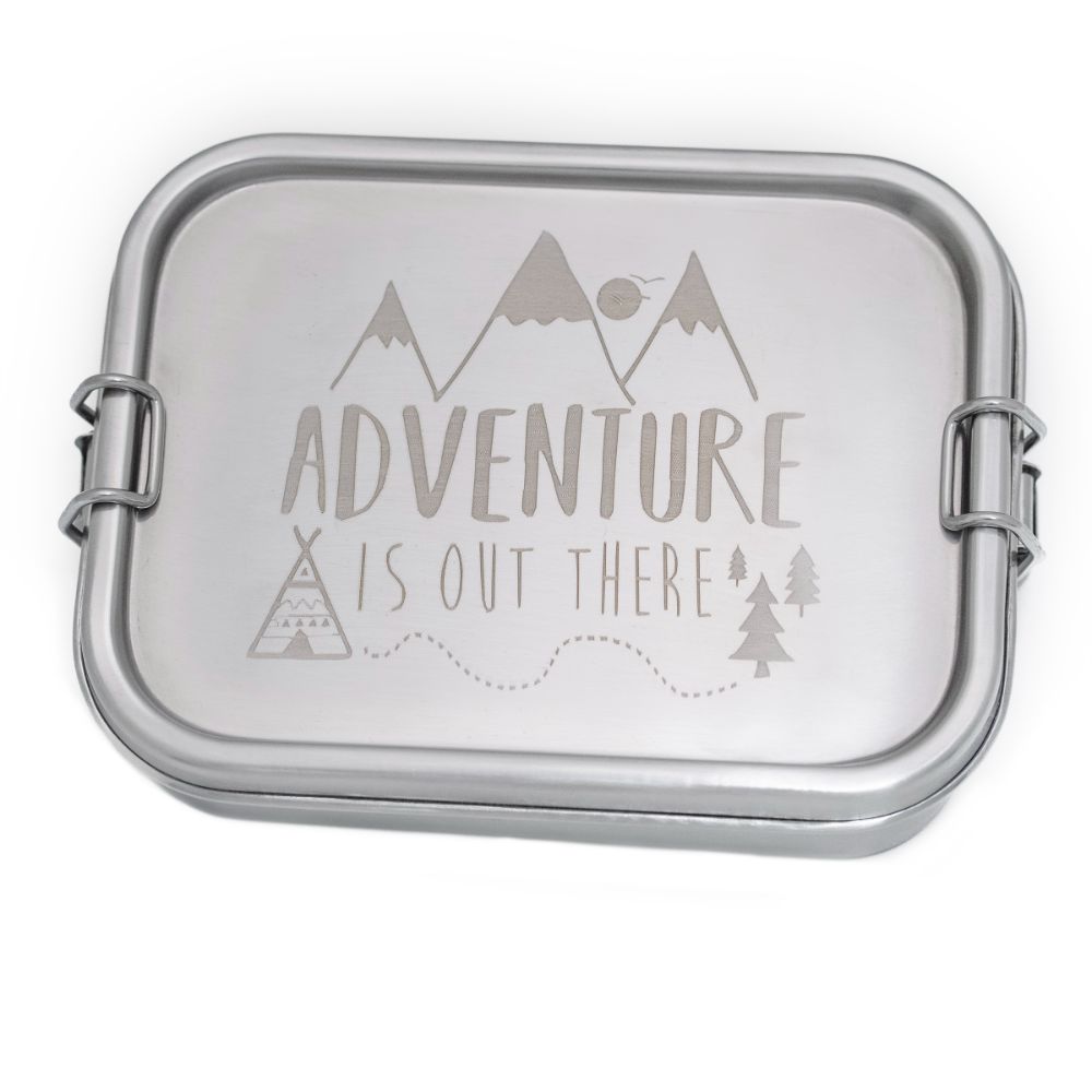 Bamboo Bark - Stainless Steel Lunch Box - Adventure Print | Jomla.ae