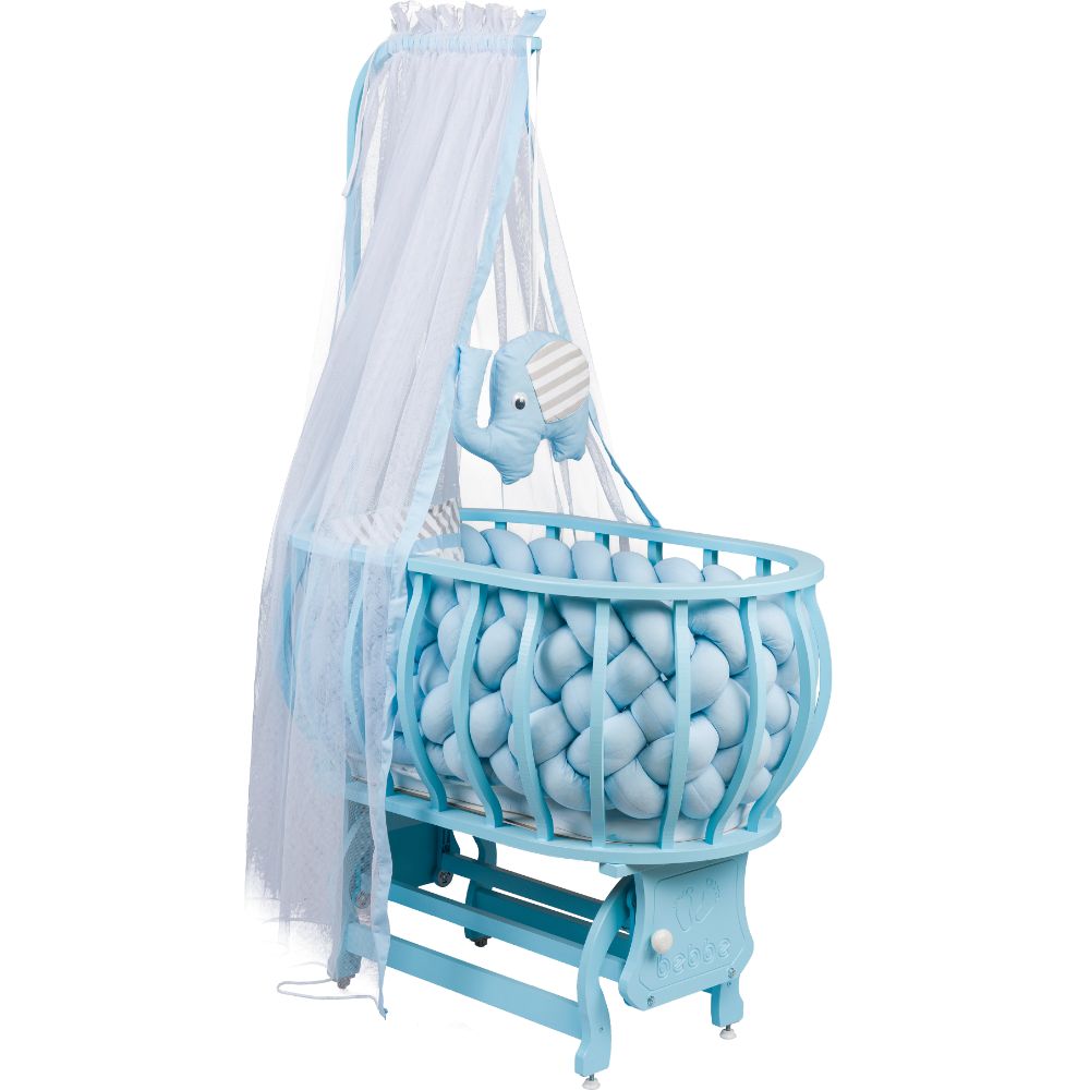 Bebbe - Lux Lucca Cradle 90x50cm - Blue | Jomla.ae