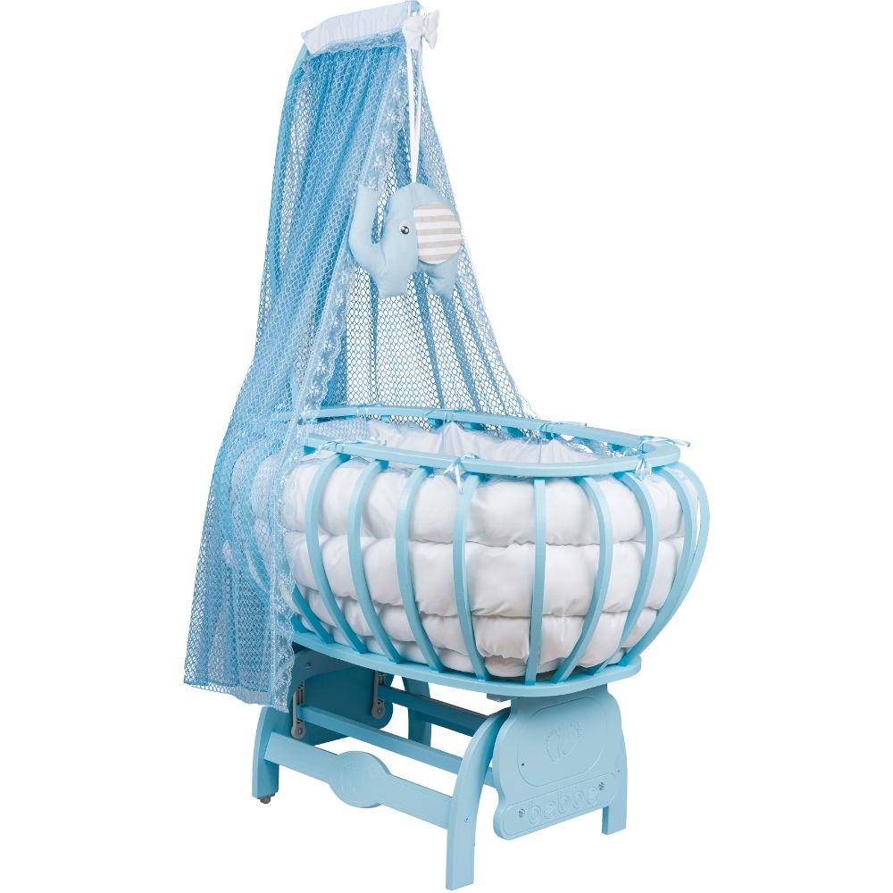 Bebbe - Regular Modena Cradle 55x90cm - Blue | Jomla.ae