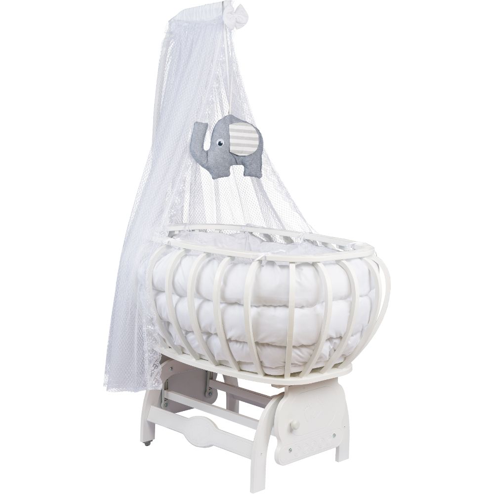 Bebbe - Regular Modena Cradle 55x90cm - White | Jomla.ae