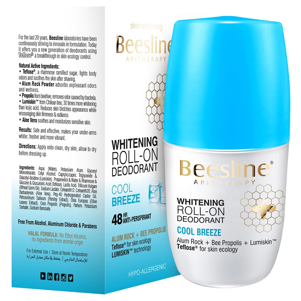 Beesline Whitening Roll-On Fragranced Deo Cool Breeze 50ml | Jomla.ae
