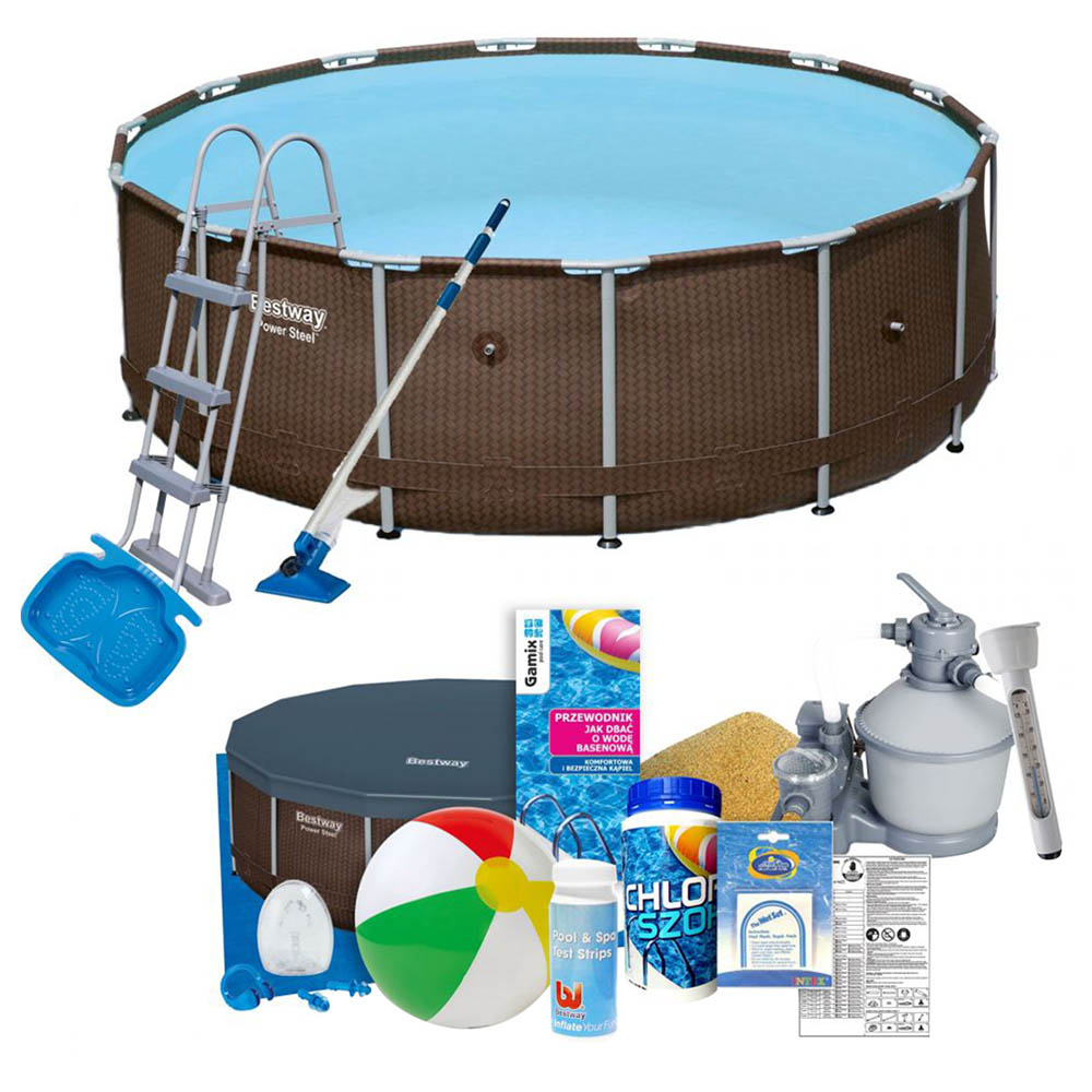 Bestway - 14" x 42" Rattan Frame Pool Set | Jomla.ae