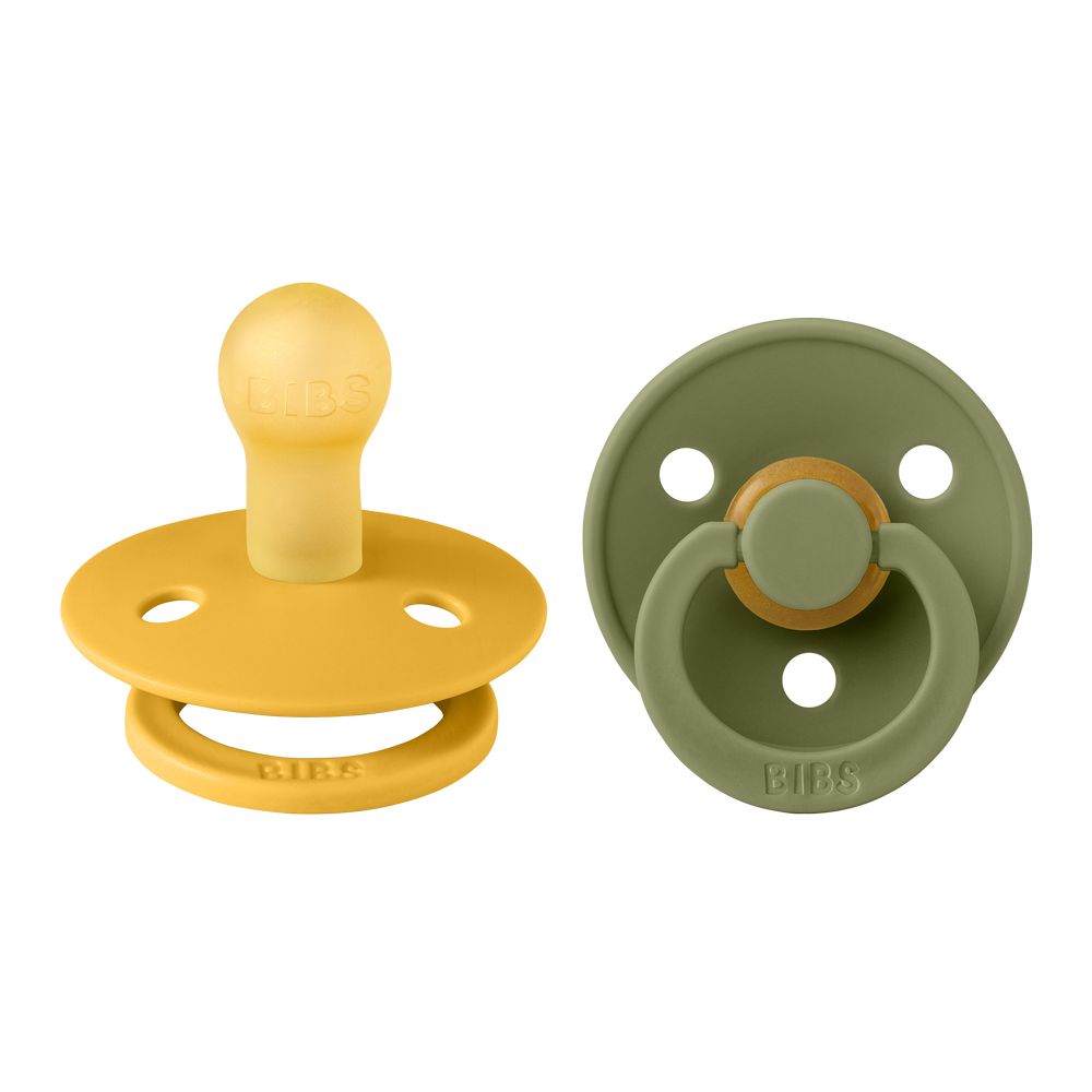 Bibs - Colour S1 Pacifiers - Pack of 2 - Honey Bee/Olive | Jomla.ae