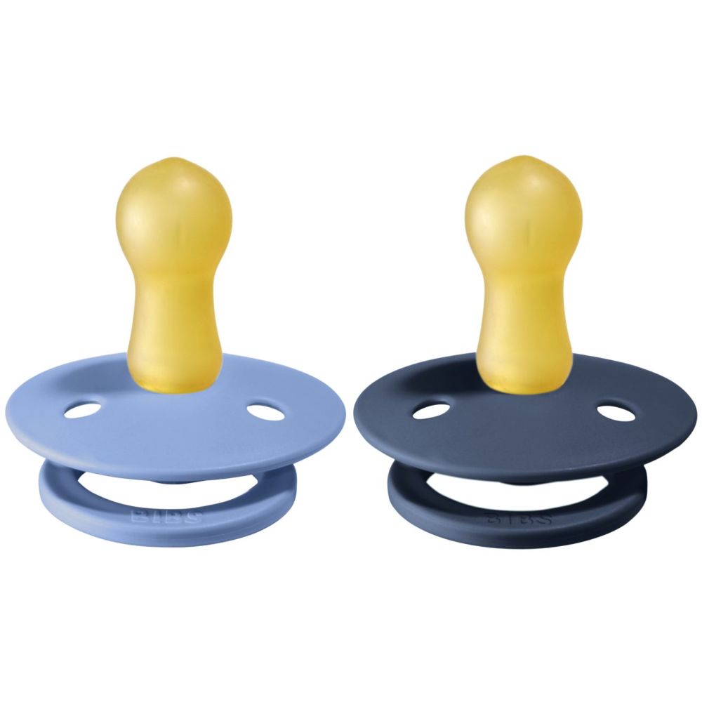 Order Bibs - Pacifier Size 2 - 6-18M - Pack of 2 - Sky Blue/Steel Blue ...