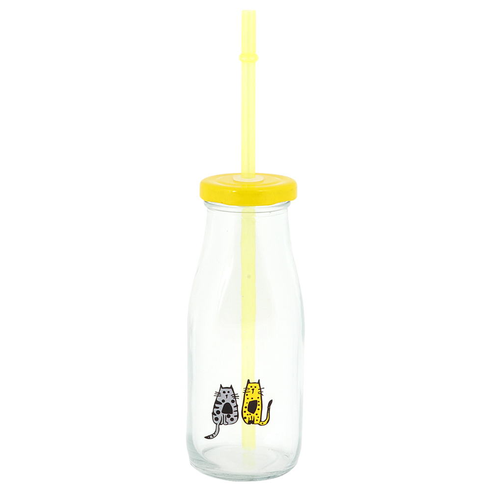 Order Biggdesign - Cats Lemonade Glass Bottle - 320 ml Yellow Now ...