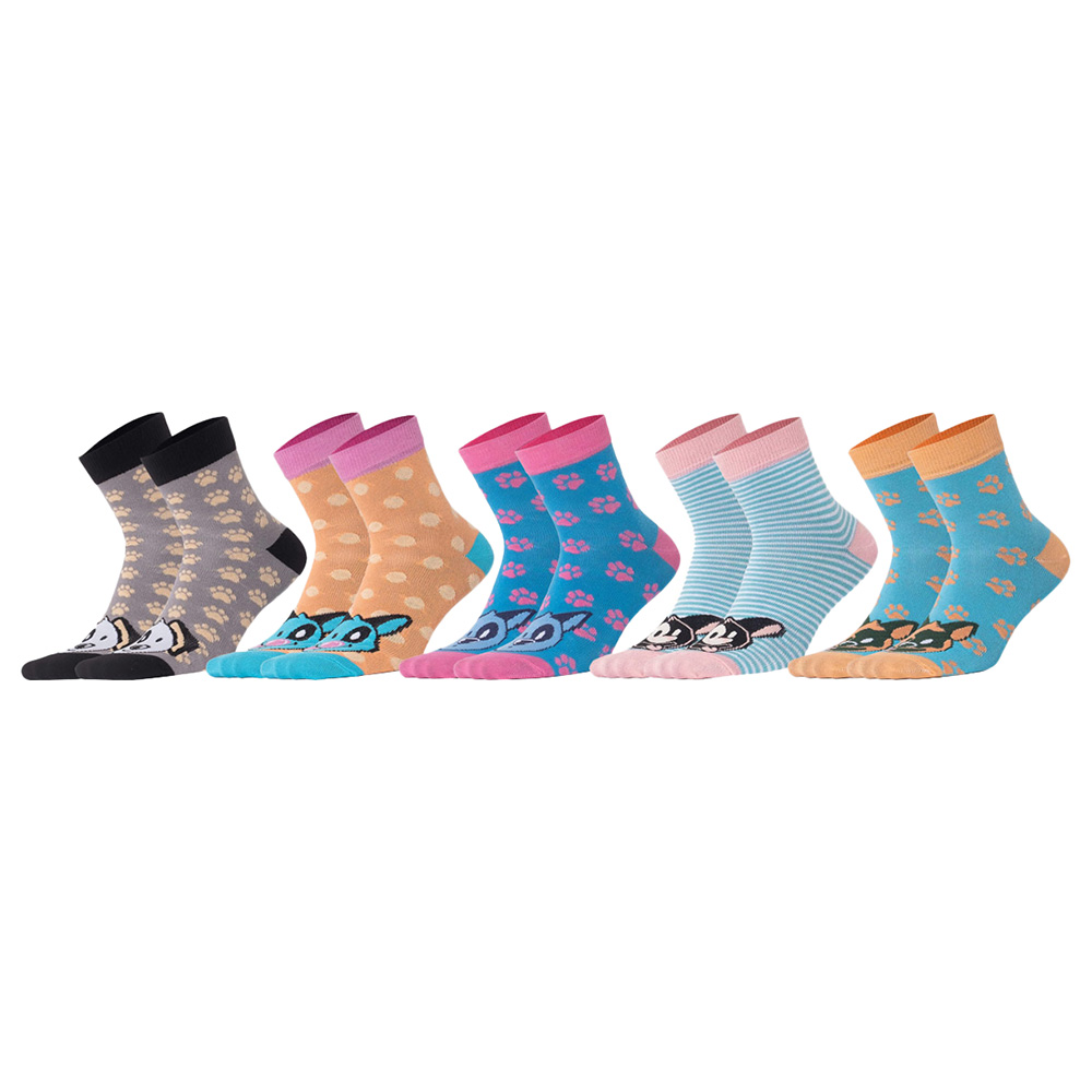 Order Biggdesign - Dogs Women Socket Socks - Pack Of 5 Now! | Jomla.ae