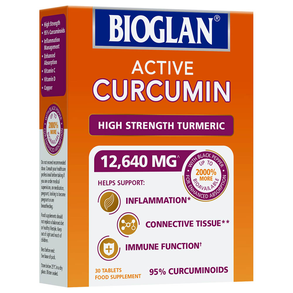 Bioglan - Active Curcumin Tablets Anti Inflammatory 30'S | Jomla.ae