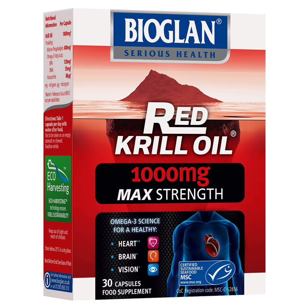 Bioglan - Red Krill Oil Capsules Max Strength 1000mg 30'S | Jomla.ae