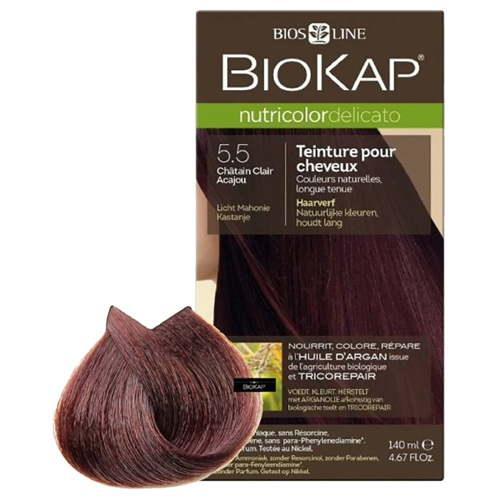Biokap - Nutricolor Delicato 5.50 Mahogany Light Brown 140Ml | Jomla.ae