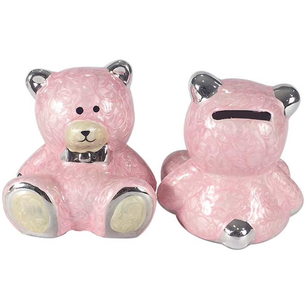 Order Blessing - Teddy Piggy Bank - 20 Pieces - Pink Now! | Jomla.ae