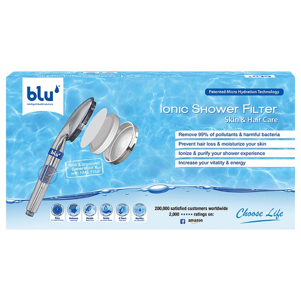 Blu - Ionic Shower Filter - Immune System Booster Handheld | Jomla.ae