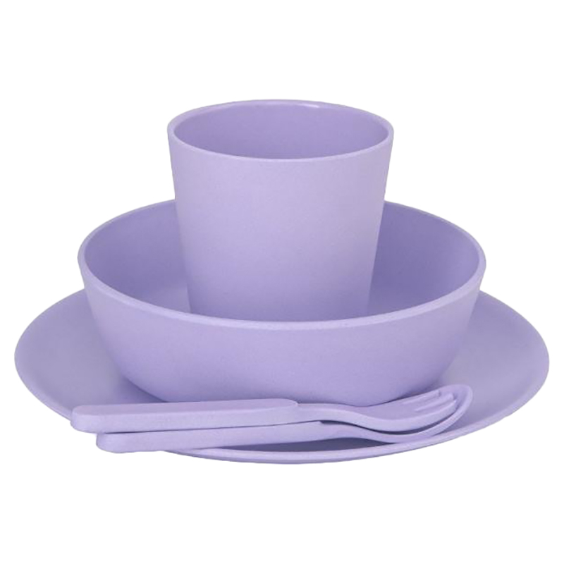 Bobo&Boo - Bamboo Dinnerware Set - Lilac | Jomla.ae