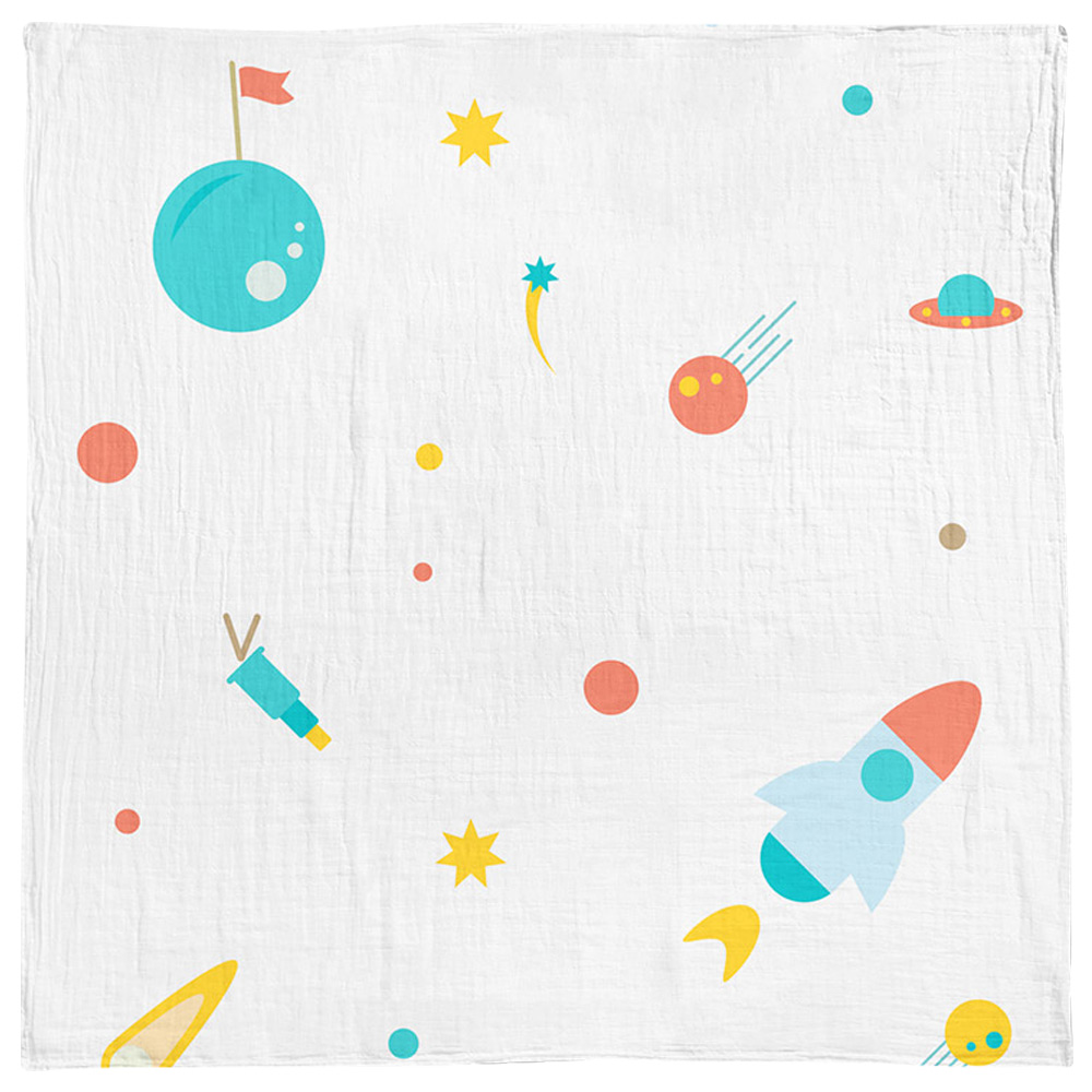Boreas - To The Moon And Back Muslin & Burp Cloth Set | Jomla.ae