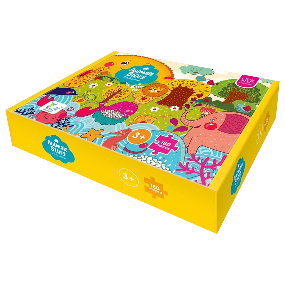 Brain Giggles 180pcs Animal World Kids Puzzle | Jomla.ae