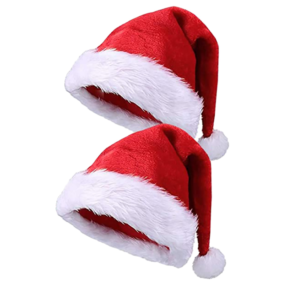 Order Brain Giggles 2pcs Santa Christmas Hat For Adults - Red Now ...