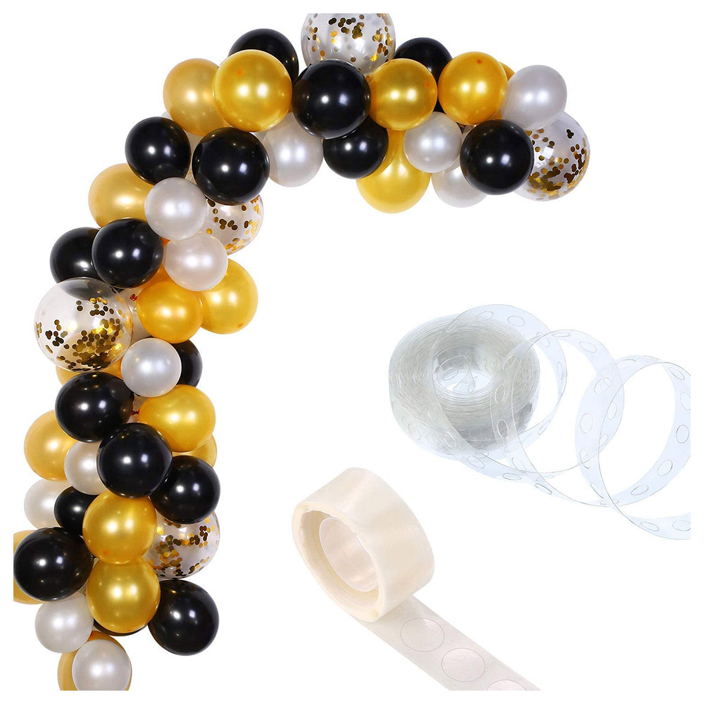 Order Brain Giggles - Black & Golden Balloons Arch Garland Now! | Jomla.ae