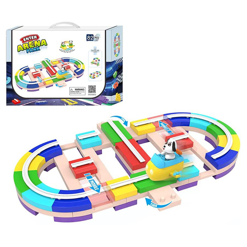 Brain Giggles - DIY Building Track Blocks Montessori Toys - 82pcs ...