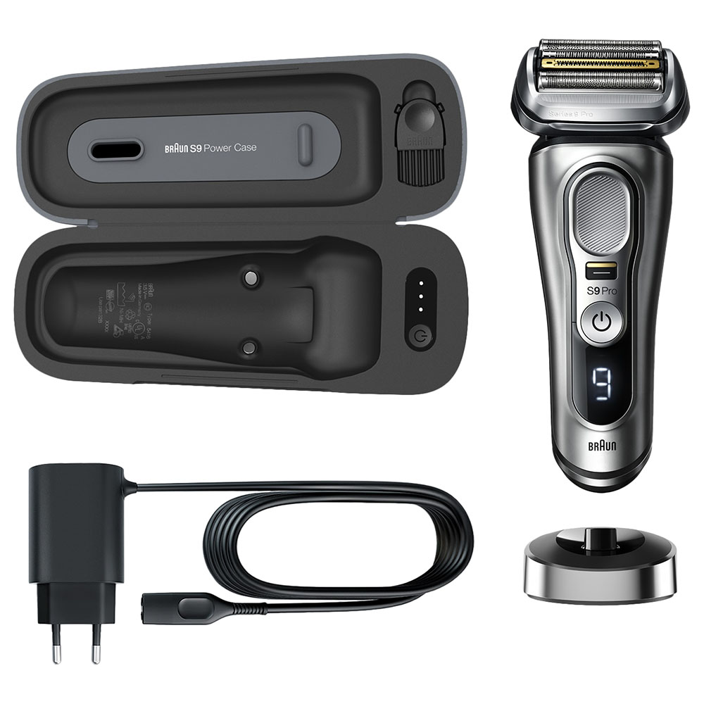 Braun - Series 9 Pro 9427S Shaver w/ Case & Charging Stand - Silver | Jomla.ae