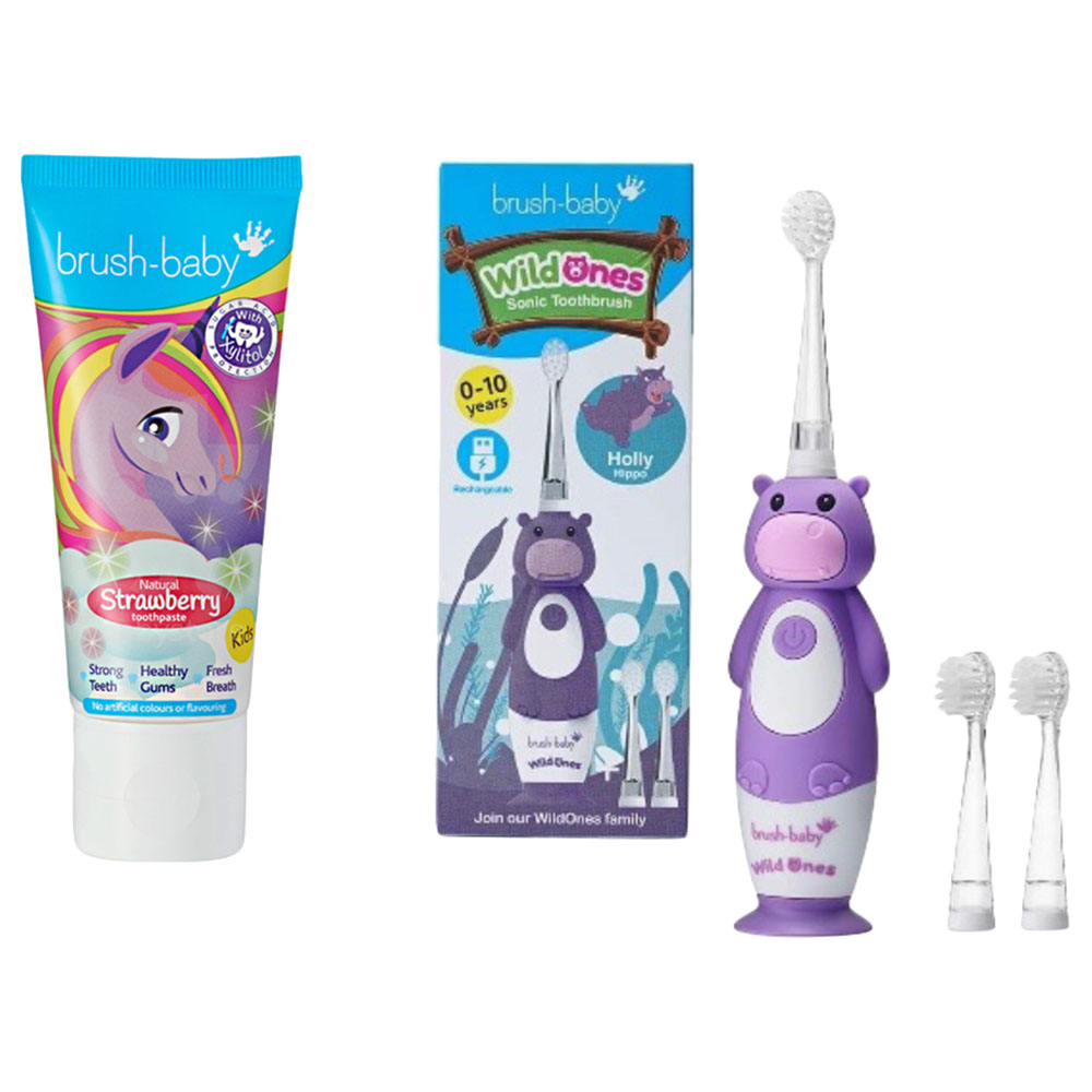 Order Brush Baby - Strawberry Toothpaste & Rechargeable Toothbrush Now ...