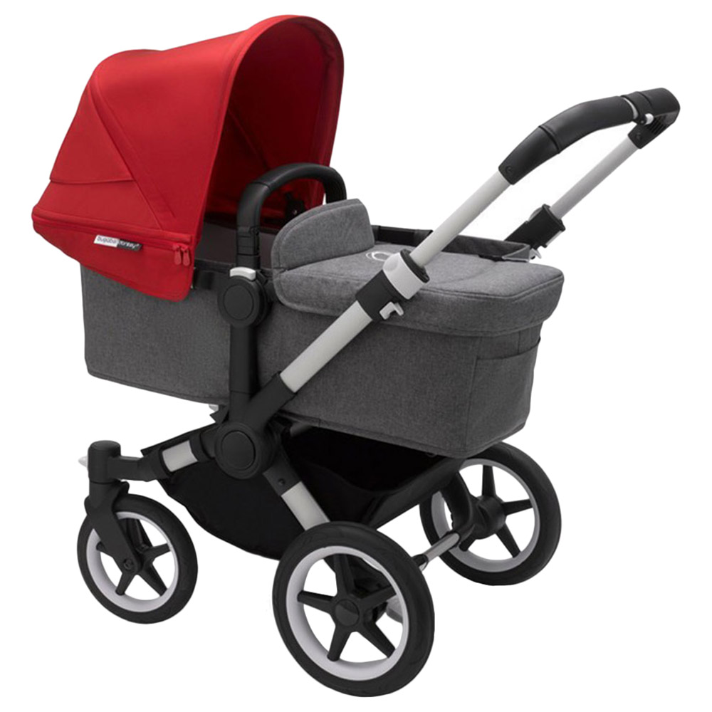 Order Bugaboo - Donkey3 Mono Complete Stroller - Grey Melange/Red Now! | Jomla.ae