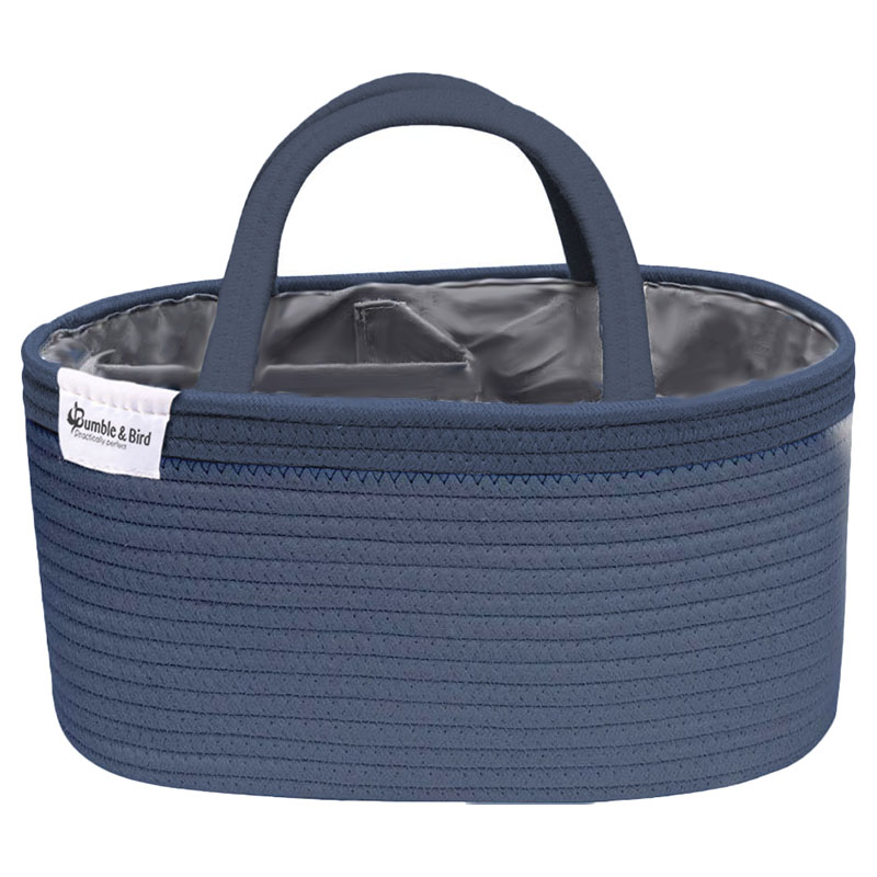 Bumble & Bird - Cotton Rope Diaper Caddy - Blue | Jomla.ae