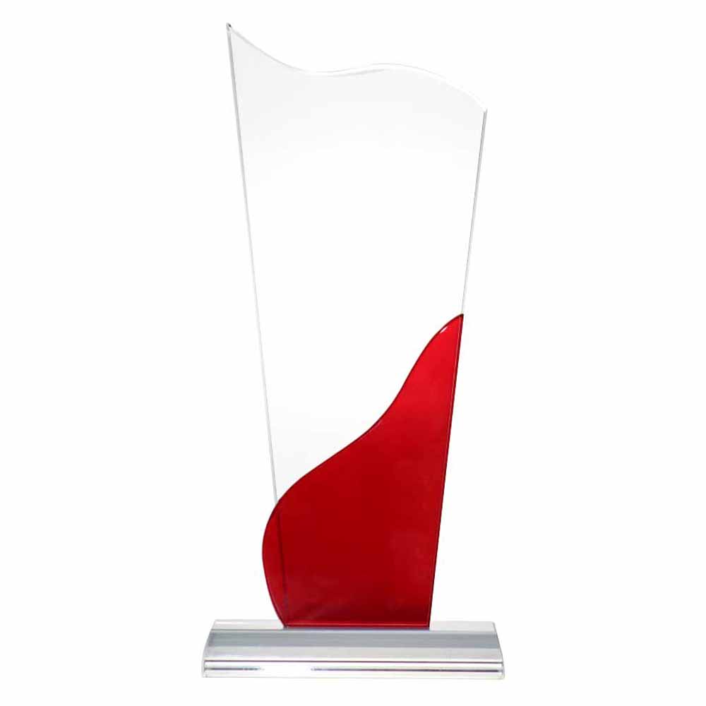 Order Byft - Tower Shaped Crystal Award - Transparent & Red Now! | Jomla.ae