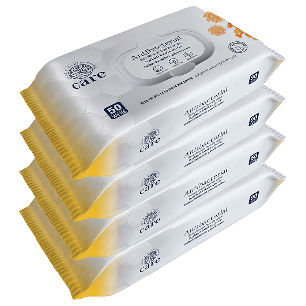 Care - Surface Disinfecting Wipes 50 Sheets - Pack of 4 | Jomla.ae
