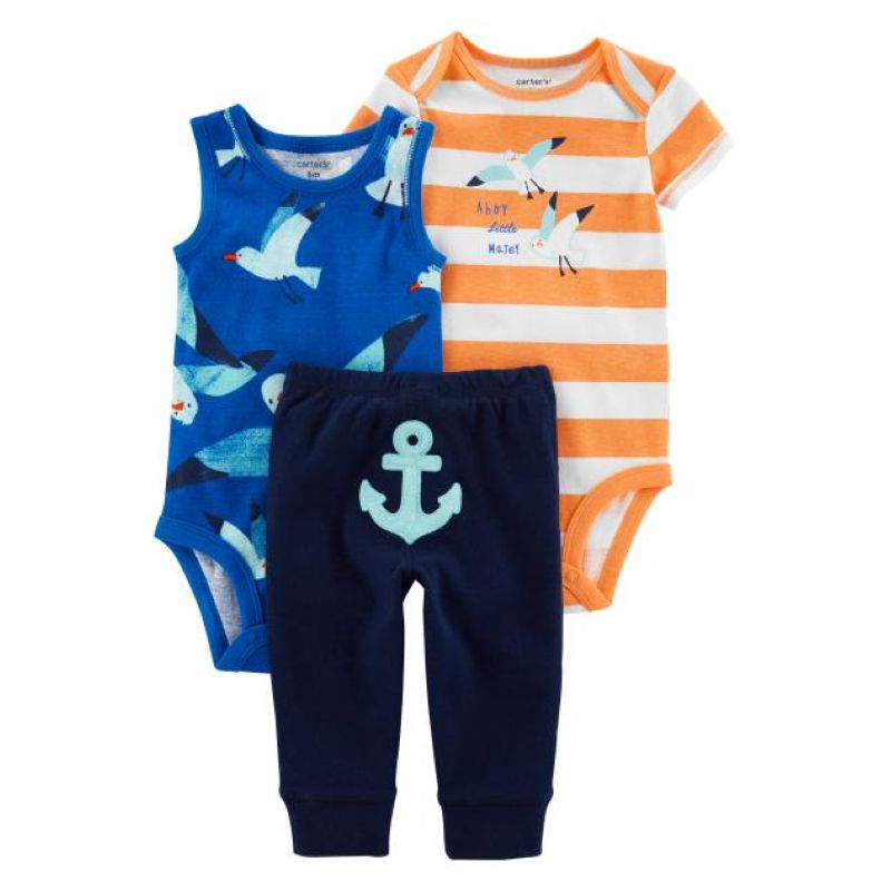 Carters - Baby 3-Pc Anchor Outfit Set | Jomla.ae