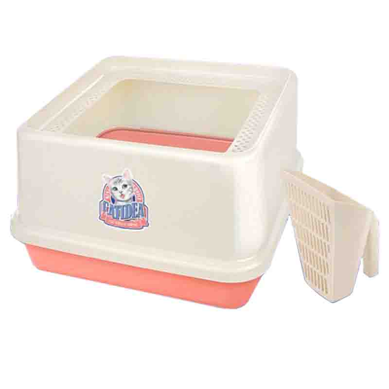 CatIdea - Top Entry Cat Litter Box - Pink | Jomla.ae