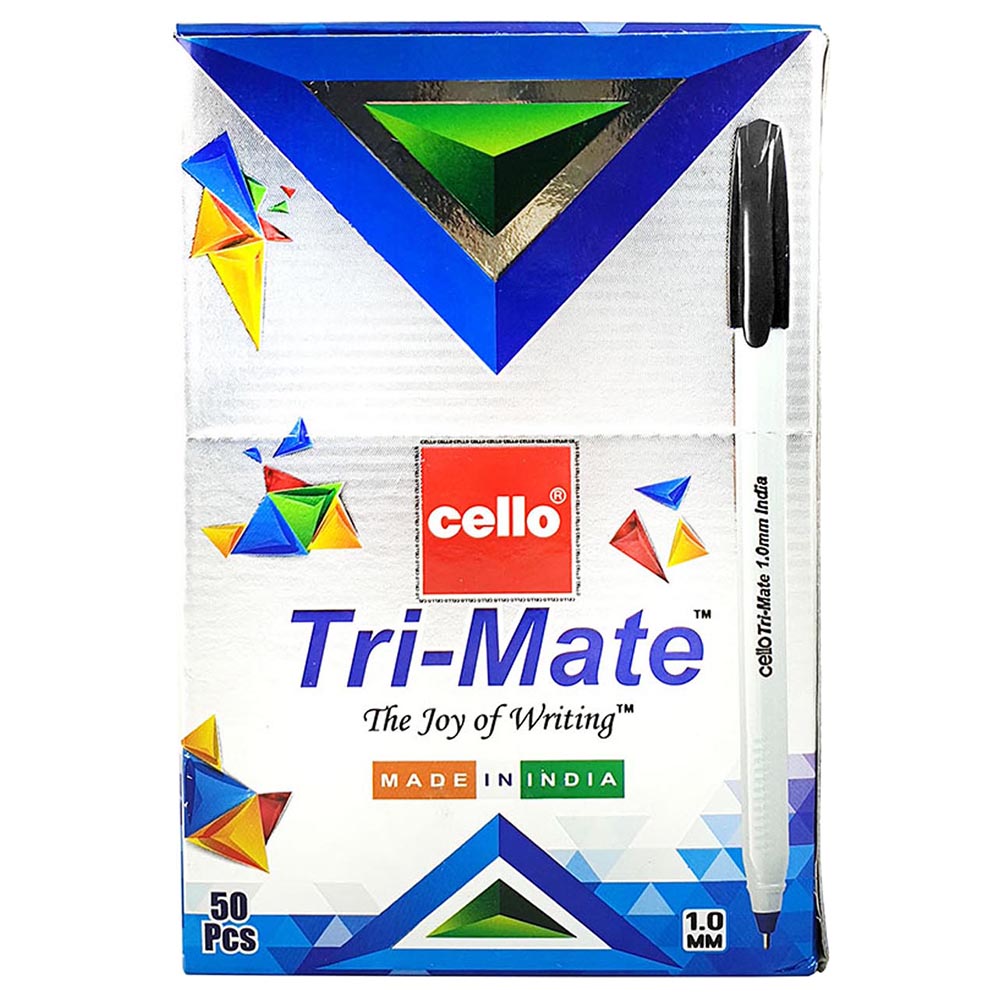 Order Cello - Ball Pen Trimate 1.0mm Black Pack of 50 Now! | Jomla.ae