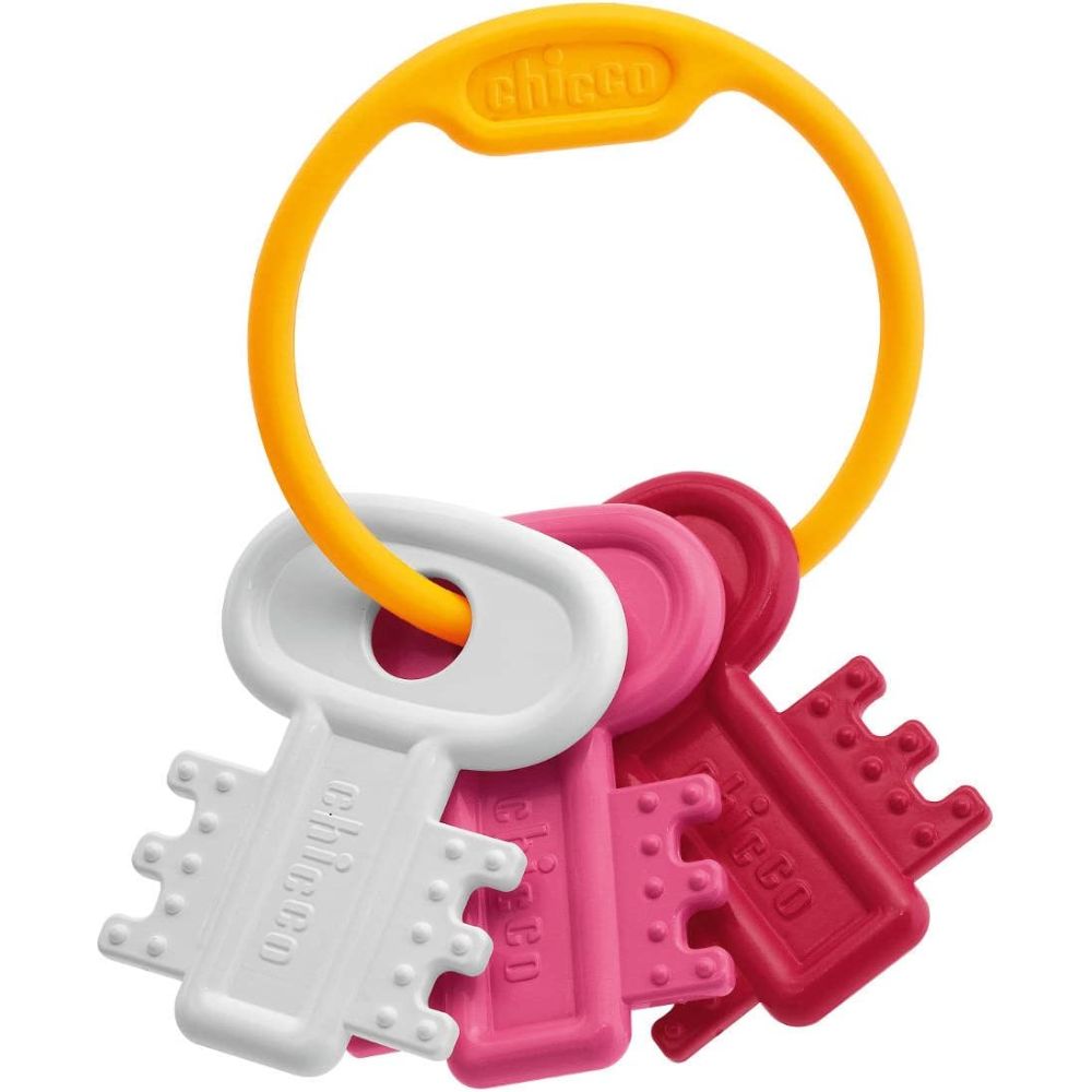 Order Chicco - Teething Key Ring - Pink Now! | Jomla.ae