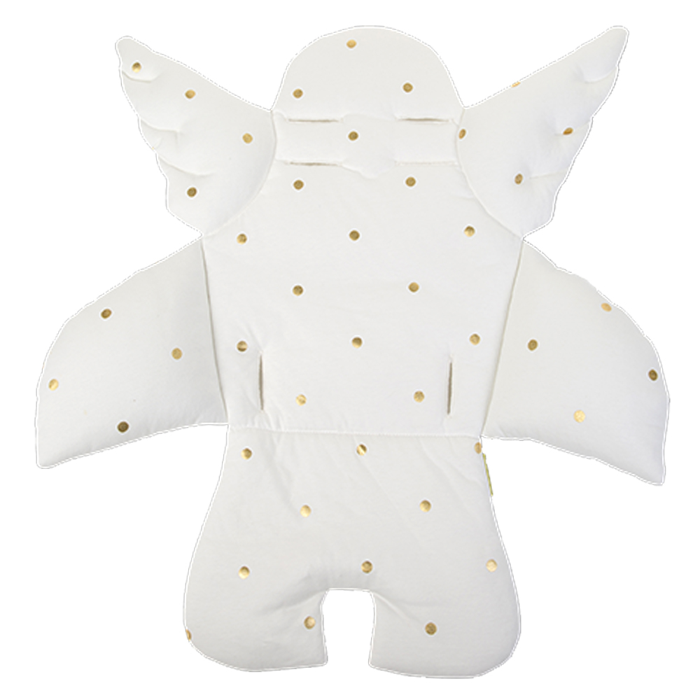 Childhome - Angel Seat Cushion Jersey Gold Dots - White | Jomla.ae