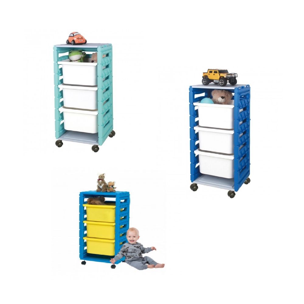 Ching Ching - 3 Drawers Cabinet With Castors - Assorted | Jomla.ae