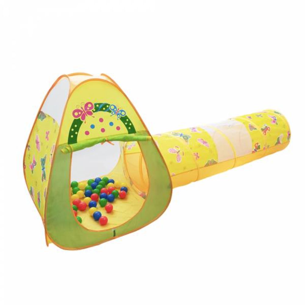 Ching Ching - Butterfly Triangle Ball House & Tunnel Yellow | Jomla.ae