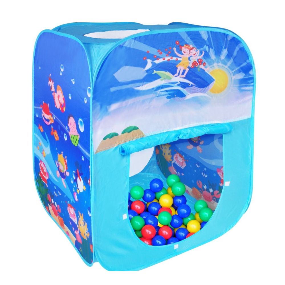 Ching Ching - Ocean Square Play House With 100pcs Balls Blue | Jomla.ae