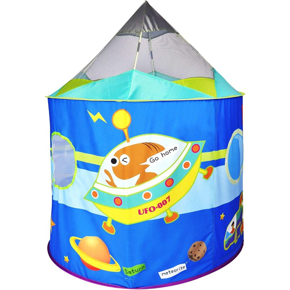 Ching Ching - Spaceship Ball House Plus 100pcs Balls - Blue | Jomla.ae