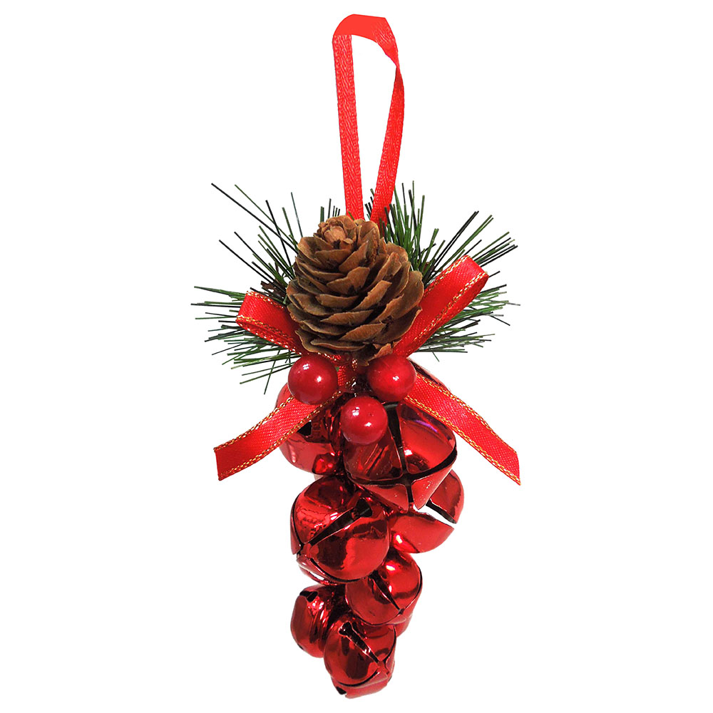 Christmas Magic - Bell Cluster 10cm - Red | Jomla.ae