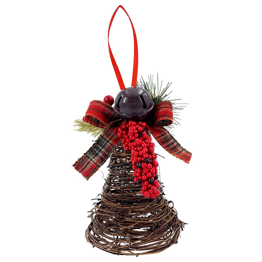 Christmas Magic - Christmas Rattan Bell - 23 cm | Jomla.ae