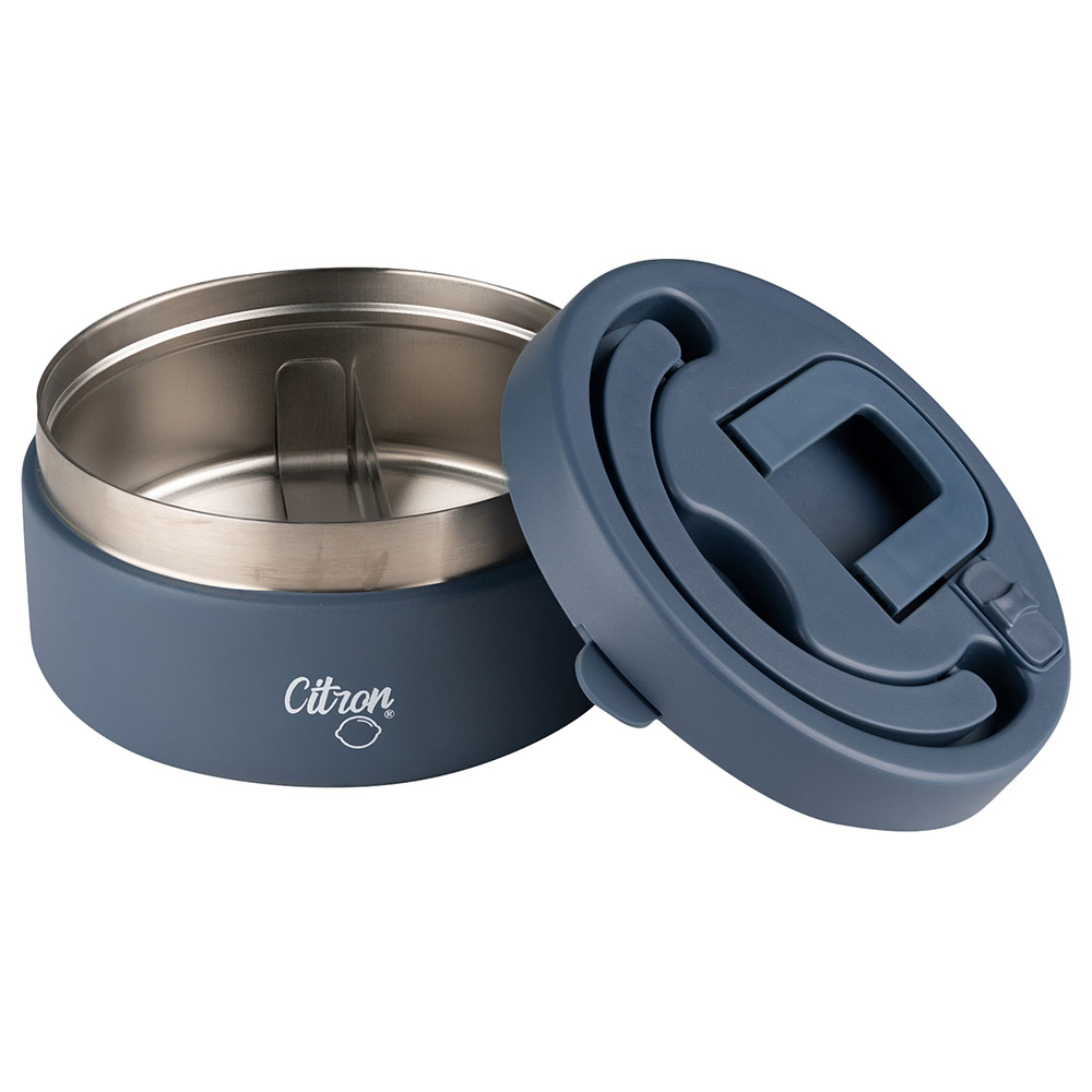 Citron - Food Jar 400Ml W/ Compartments - Navy Blue | Jomla.ae