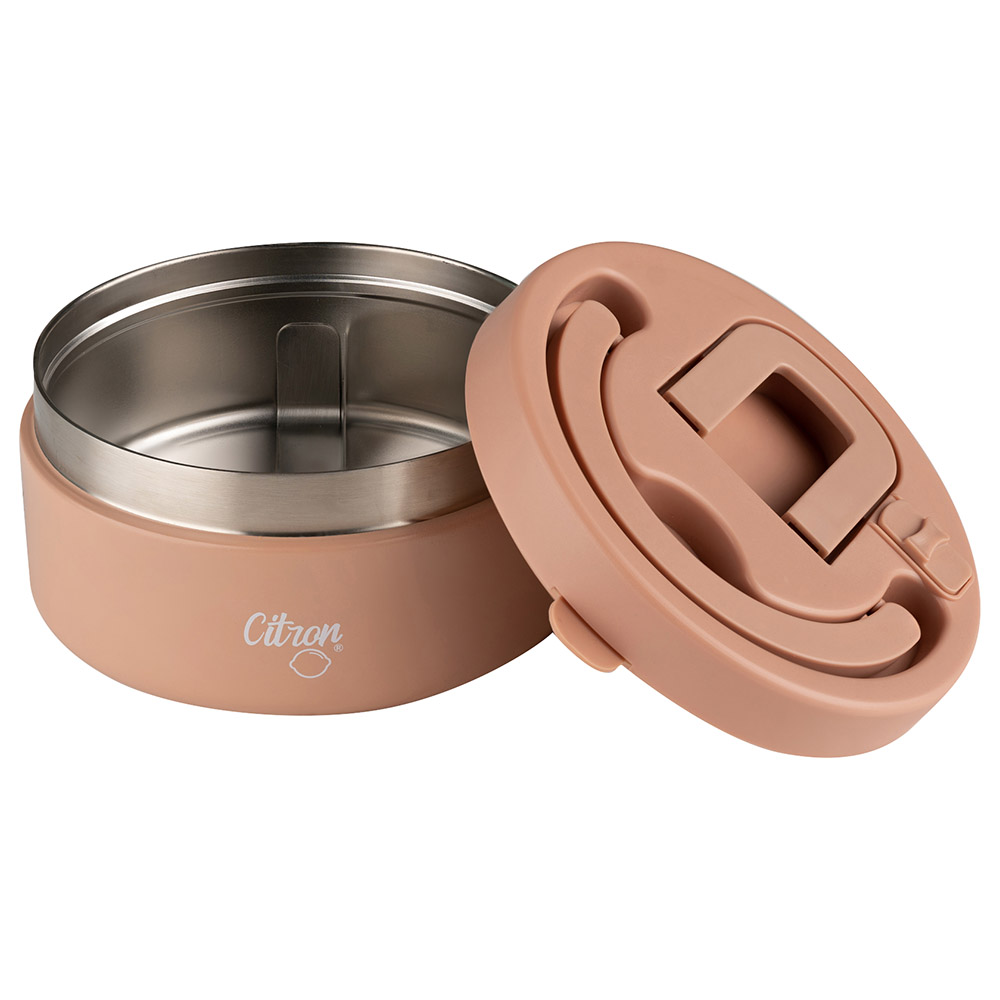 Citron - Food Jar 400Ml W/ Compartments - Pink | Jomla.ae