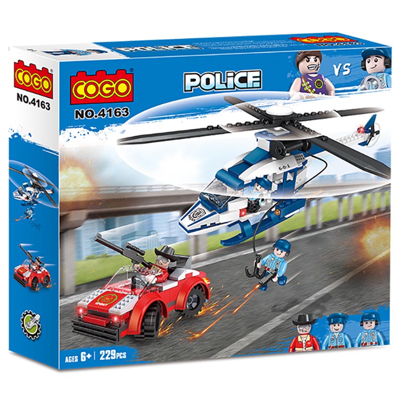 Cogo - Police Pursuit Building Blocks - 229pcs | Jomla.ae