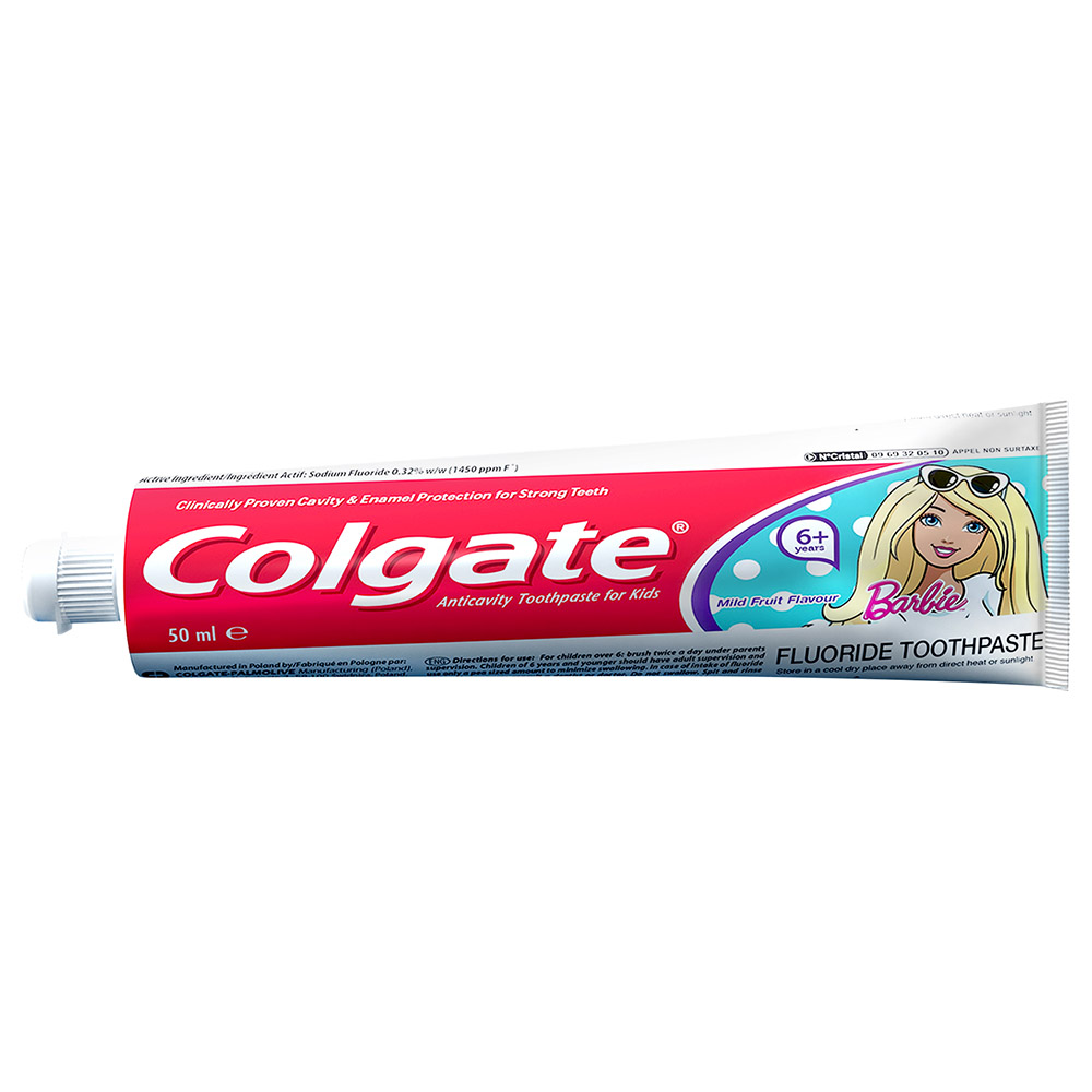 Colgate - Girls Barbie Fluoride Toothpaste 50ml | Jomla.ae