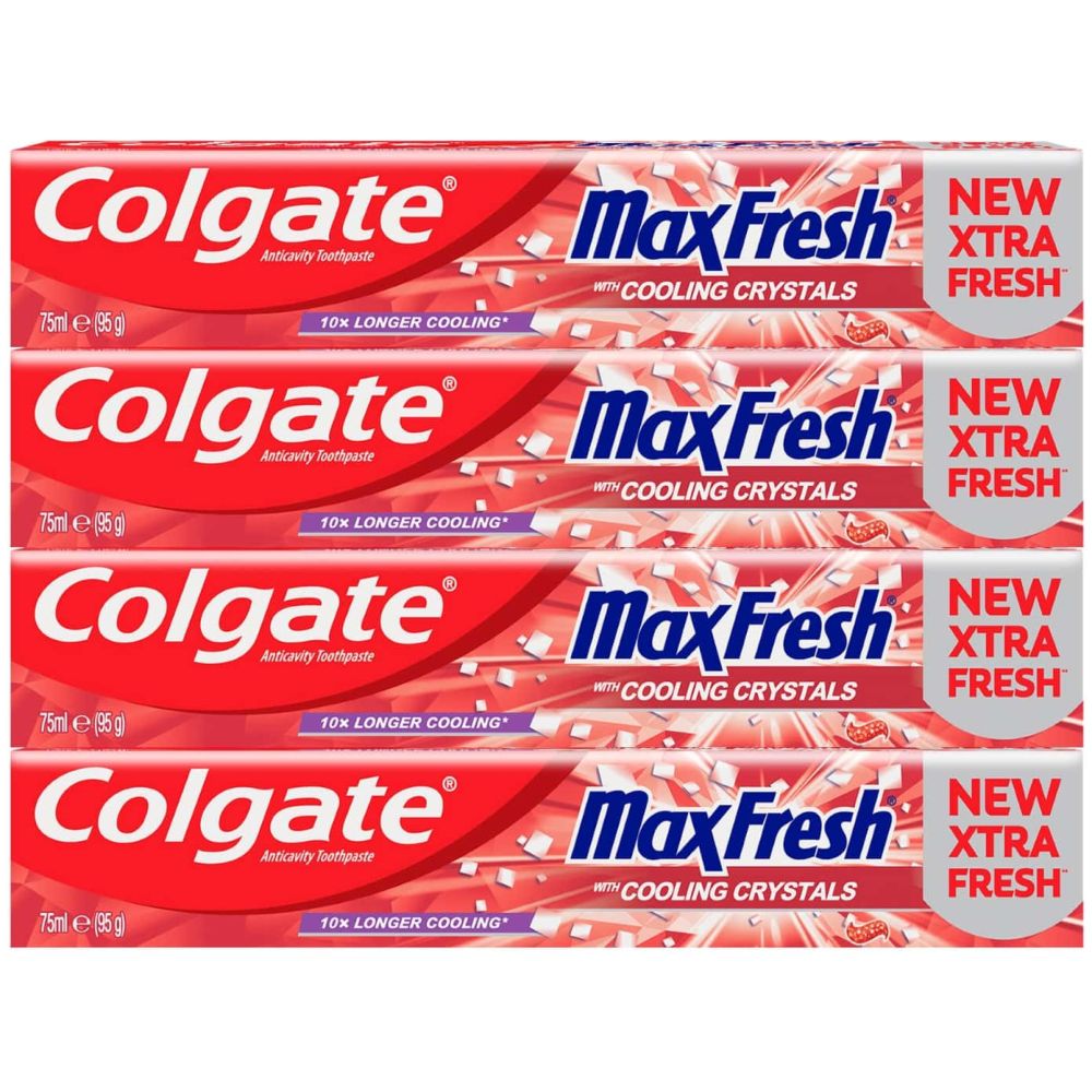 Colgate - Max Fresh Spicy Red Gel Toothpaste 75ml Pack Of 4 | Jomla.ae
