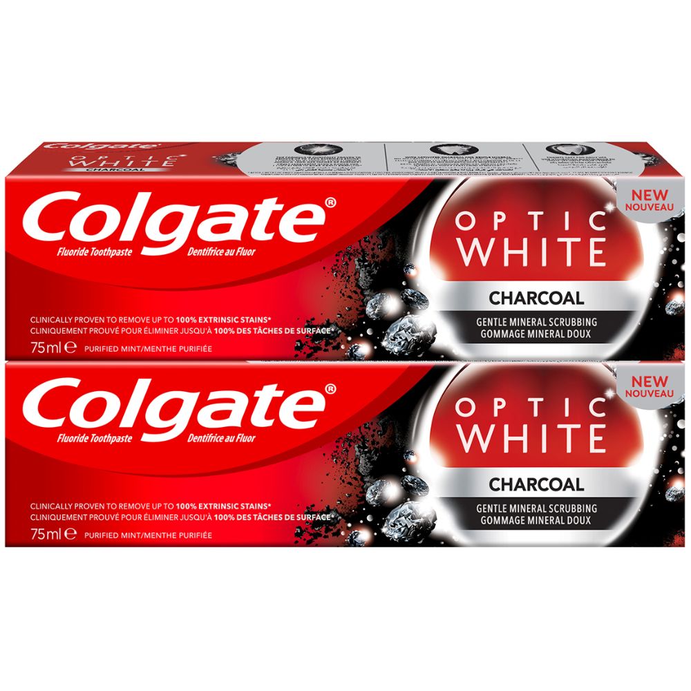 Order Colgate - Optic White Charcoal Toothpaste - 75ml Pack Of 2 Now ...