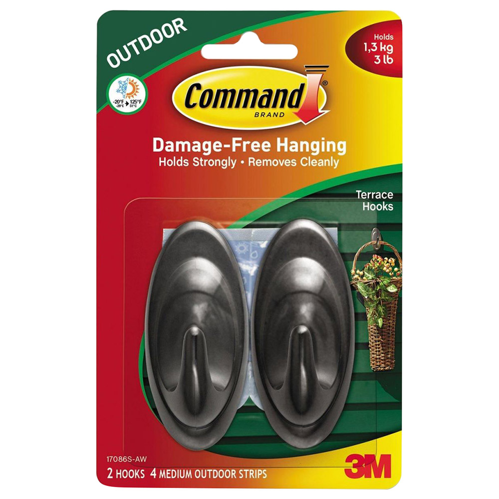 Command - 2 Pack Slate Hook | Jomla.ae