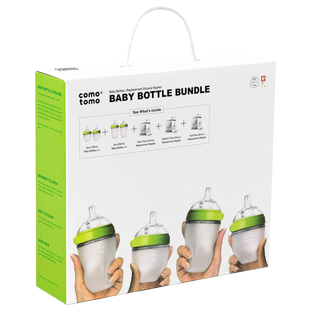 Order Comotomo - Baby Bottle Bundle - Green Now! | Jomla.ae