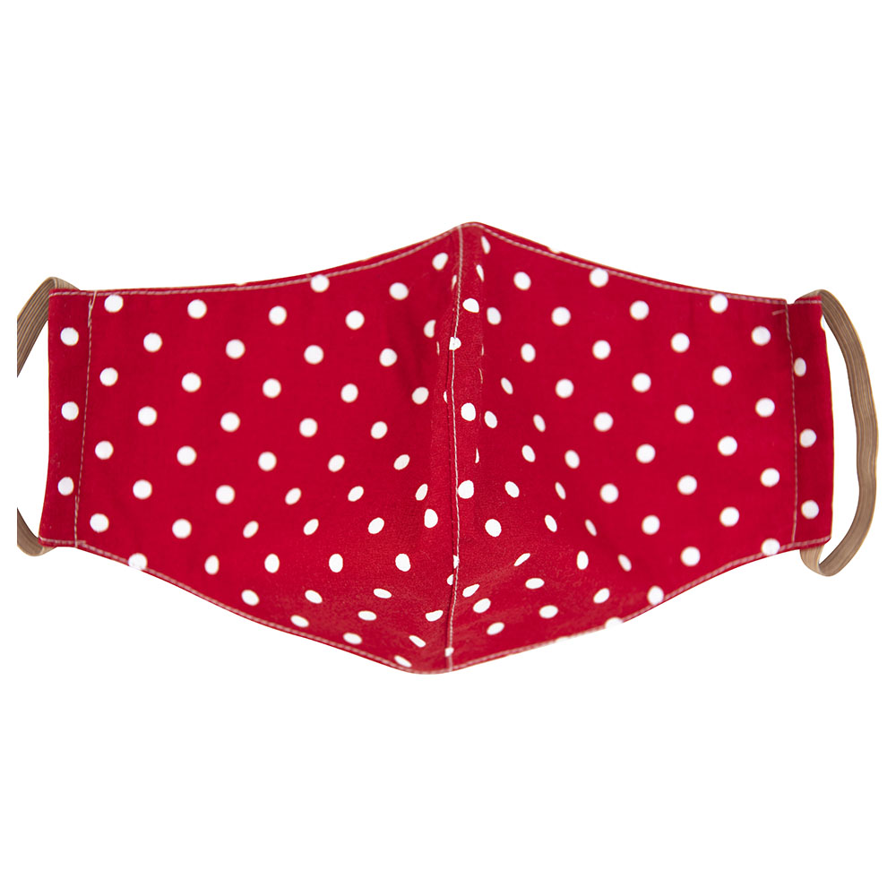 Coochy Coo - Fabric Mask For Kids & Adults - Red Polka | Jomla.ae